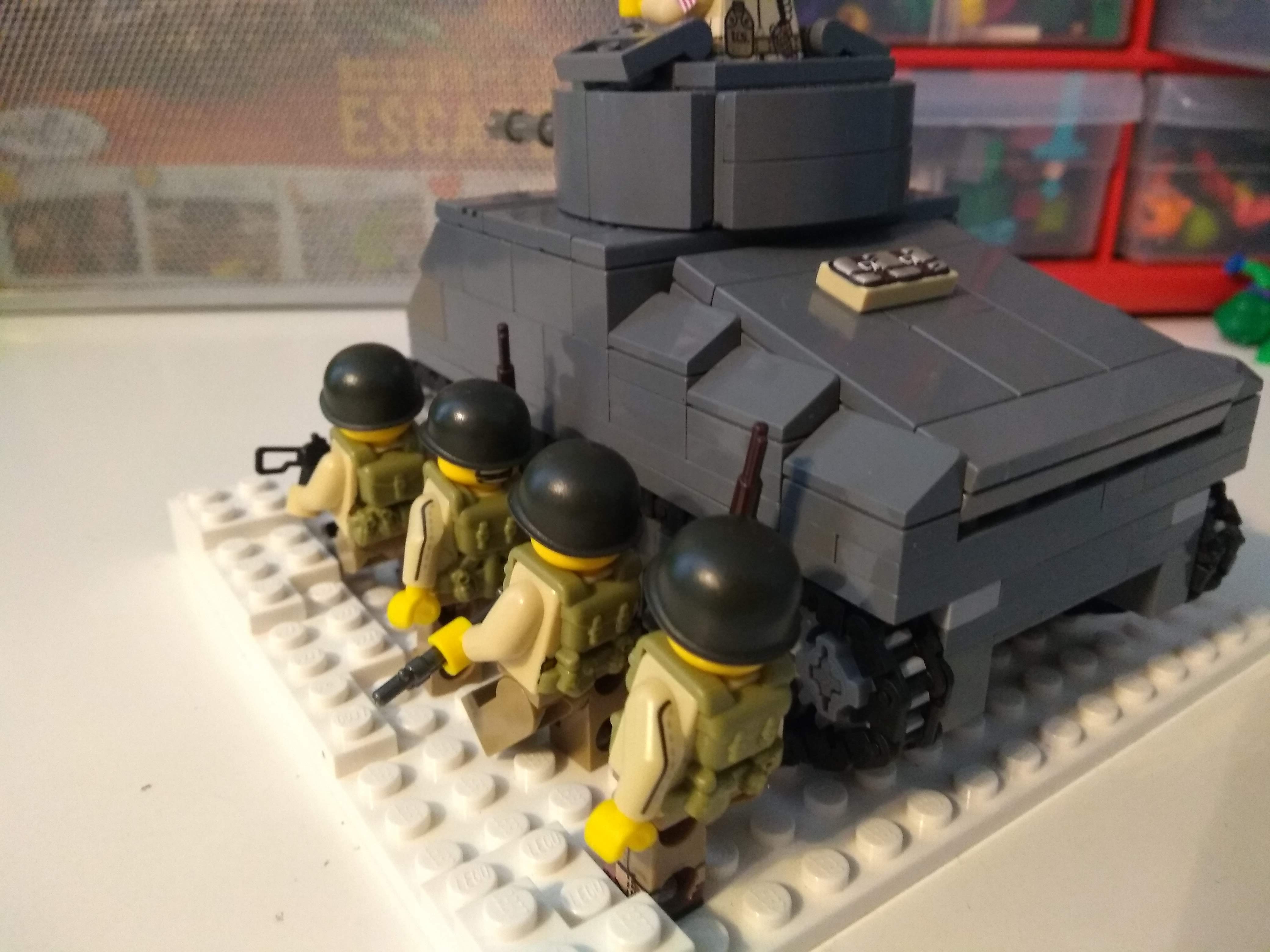 Lego WW2 M4 Sherman Tank in the Ardennes. – Creative Brick Building